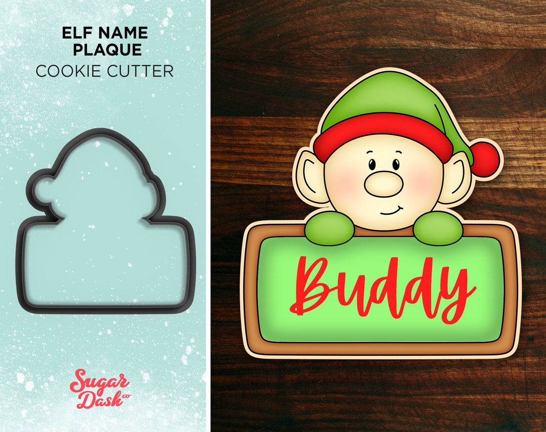 Elf Name Plaque - Christmas Cookie Cutter - Etsy