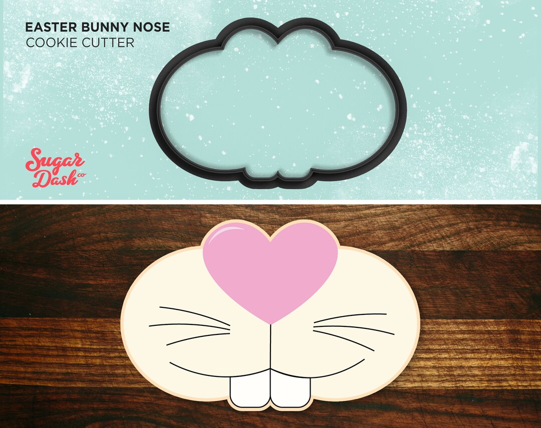 Easter Bunny Nose Cookie Cutter - Etsy