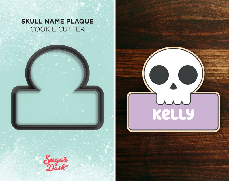 Skull Name Plaque Cookie Cutter - Etsy