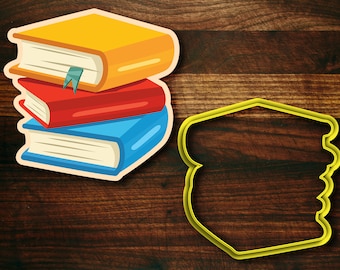 Graduation Cookie Cutter Set. 2 Piece Cutter Set. Stack of Books Cookie ...
