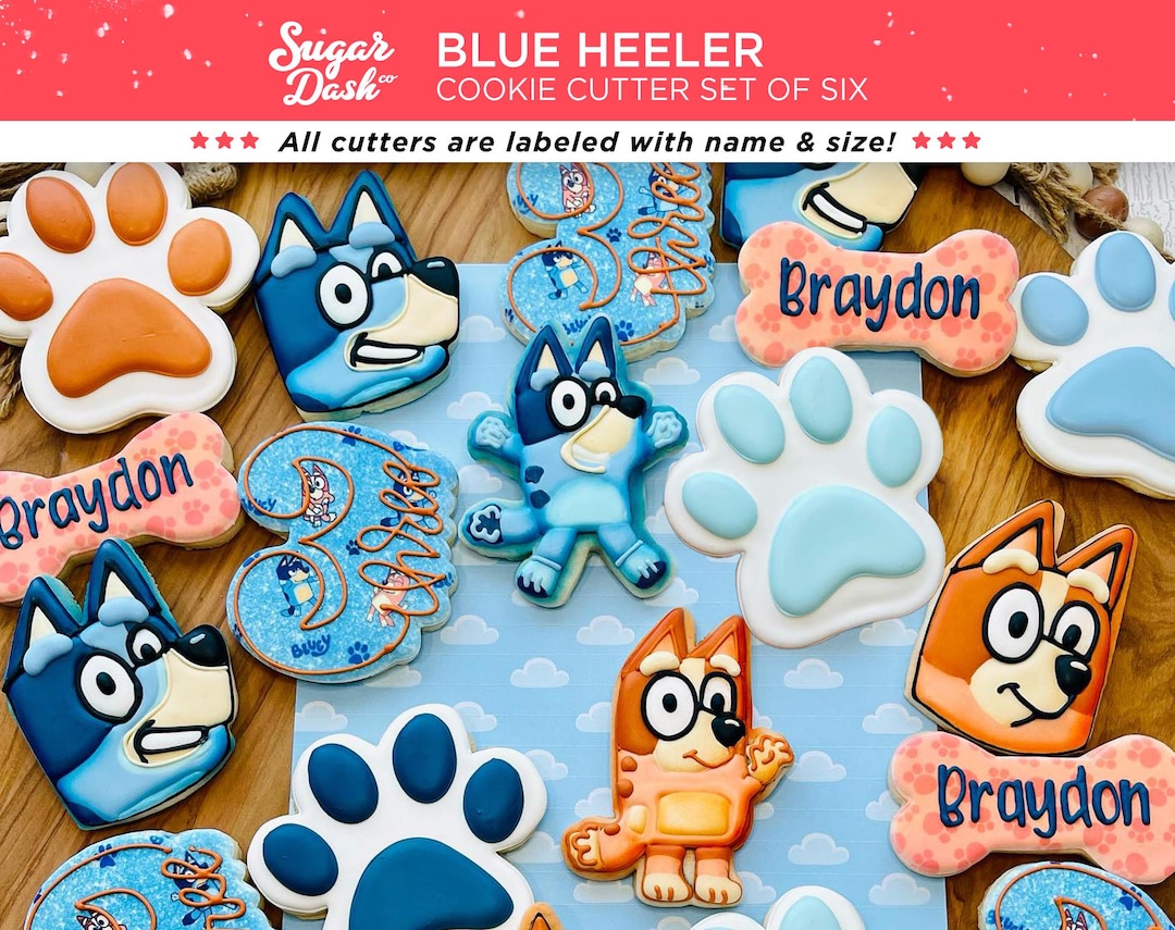Blue Heeler Cookie Cutter Set of 6 - Etsy