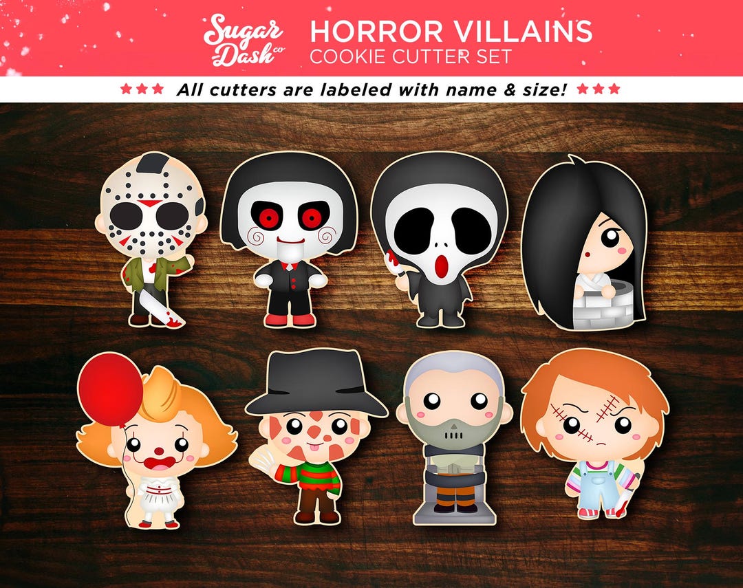 Horror Movie Cookie Cutter Set of 8 - Etsy