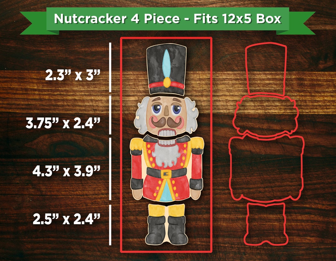 Build a Nutcracker Christmas Cookie Cutter Set of 4 - Fits 12x5 BRP Box ...