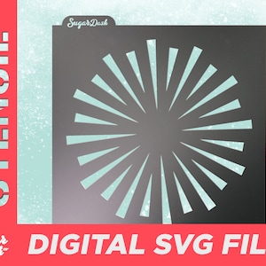 Radial Beam Stencil #12 - Digital SVG File - Etsy