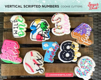 Handwritten Number Cookie Cutters - Etsy