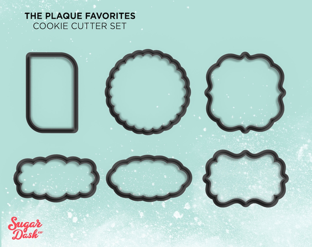 Plaque Cookie Cutter Set of 6 - Etsy