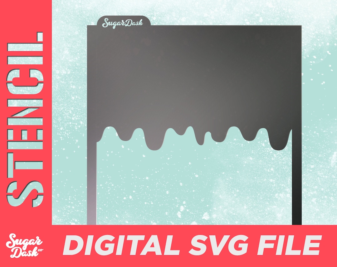 Drip Stencil #8 - Digital SVG File - Etsy
