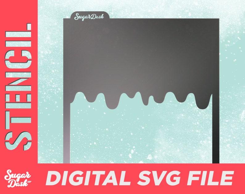 Drip Stencil 8 Digital SVG File - Etsy