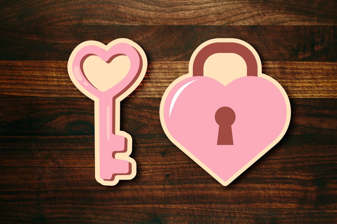 Heart Lock and Key - Valentines Day Cookie Cutter Set of Two - Etsy Finland