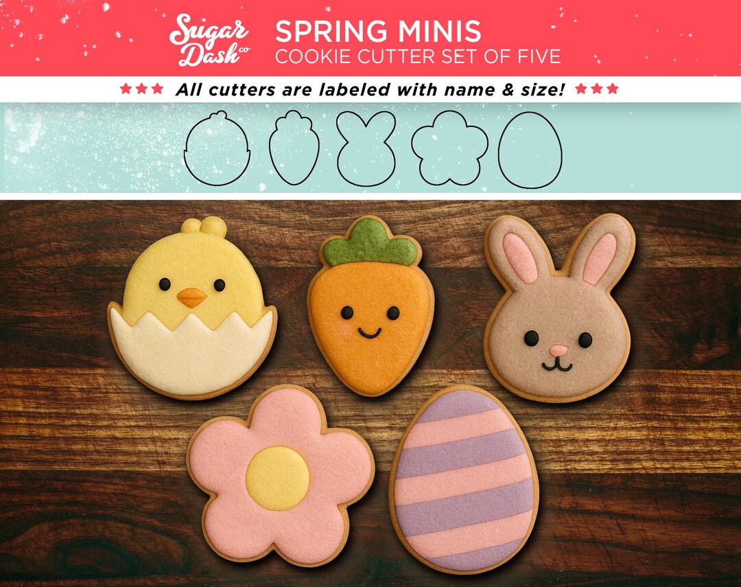 Spring Minis Cookie Cutter Set of 5 - Etsy
