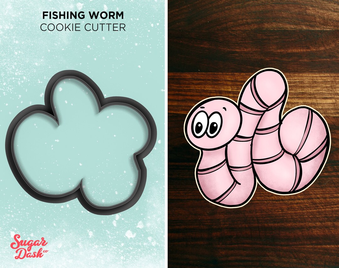 Fishing Worm Cookie Cutter - Etsy
