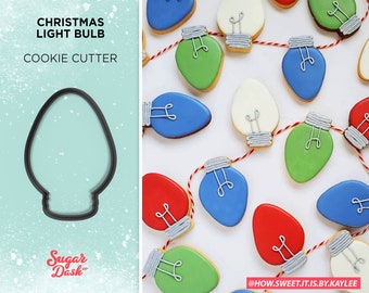Christmas Light Bulb Cookie Cutter Light Bulb Cookie Cutter Christmas ...