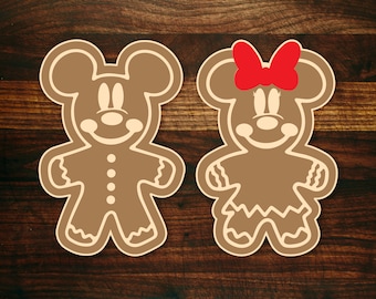 Mickey Mouse Gingerbread Man Cookie and Fondant Cutter - Etsy