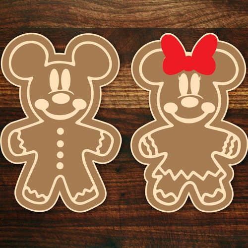 Mickey and Minnie Gingerbread Cookie Couple Yard Art/ Garden - Etsy