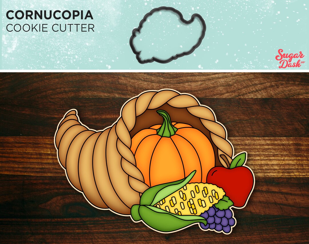 Cornucopia Cookie Cutter | Thanksgiving - Etsy