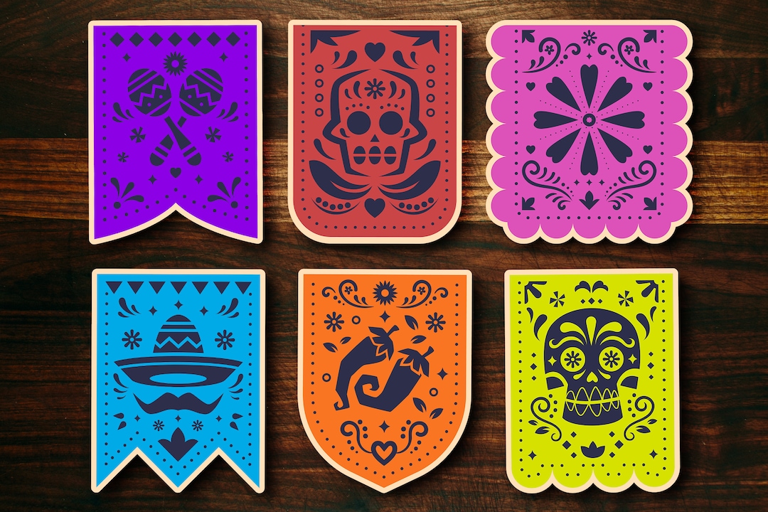 Papel Picado - Paper Banners Cinco De Mayo Cookie Cutter - Etsy