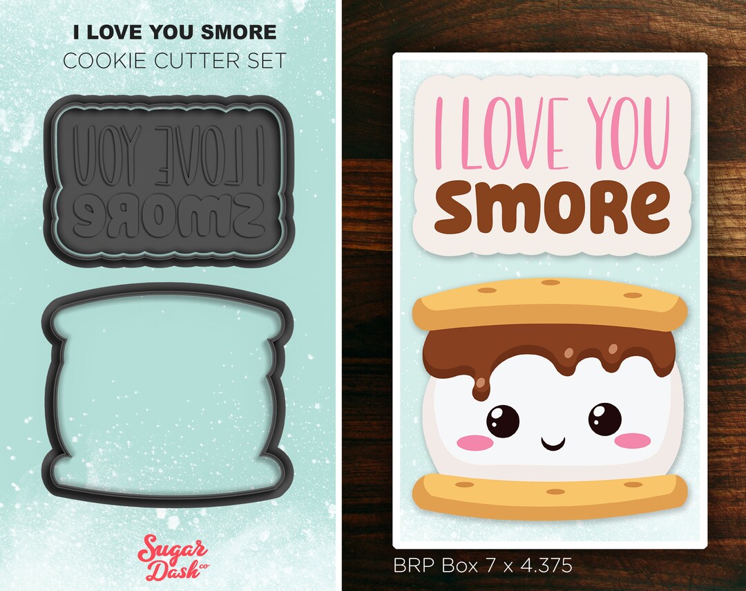 Valentines Cookie Cutter Set - I Love You Smore - Etsy