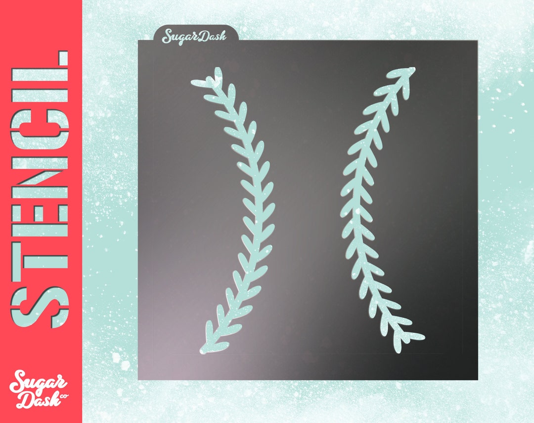 Baseball Stitches Stencil #20 - Etsy