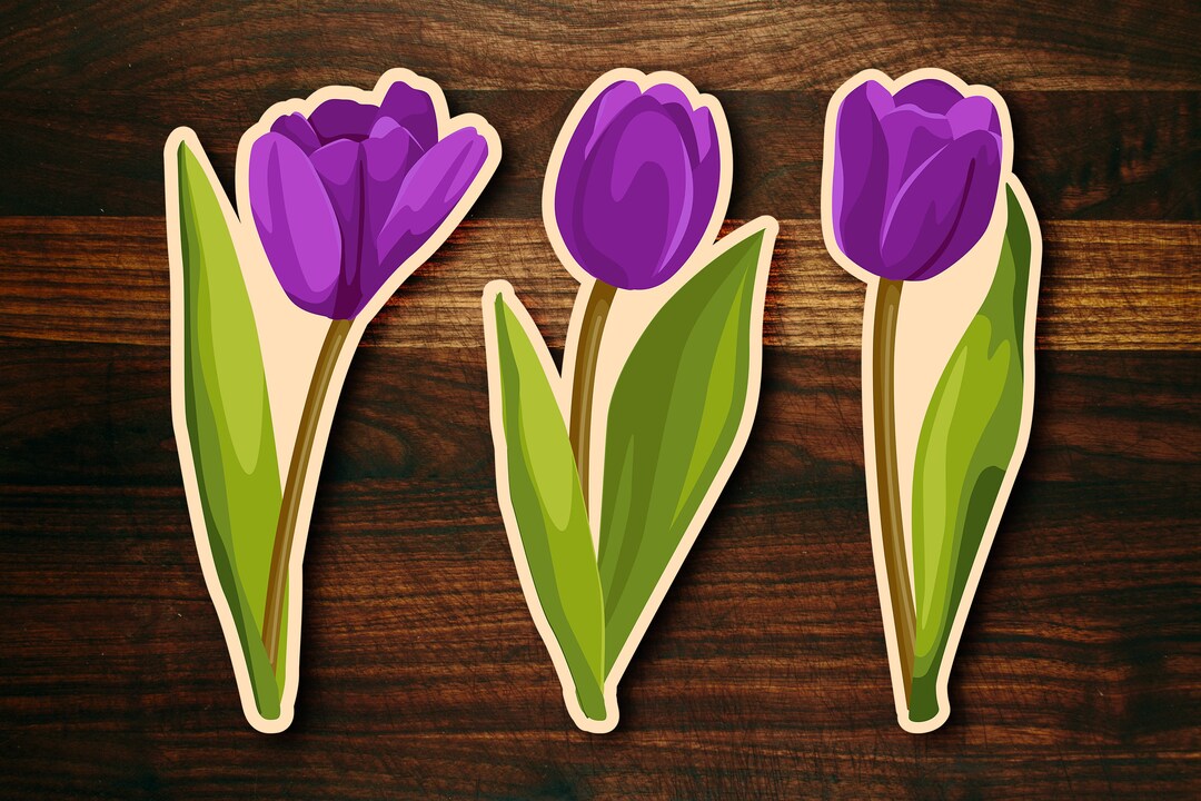 Tulip Trio Floral Bouquet #2 Cookie Cutter Set - Etsy