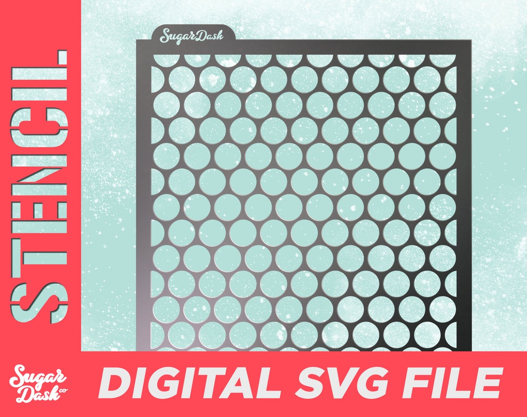Circles Medium Stencil #3 - Digital SVG File - Etsy
