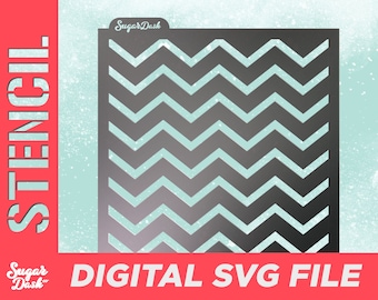 Zig Zag Stencil File - Etsy