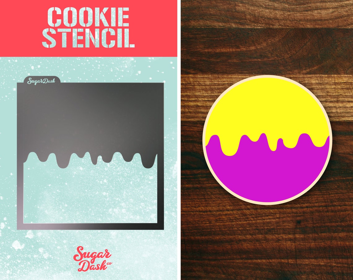 Drip Stencil #08 - Etsy