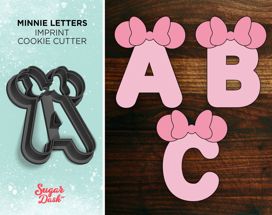 Alphabet Mouse Ears Imprint Letters With Bow - Style #6 - Etsy