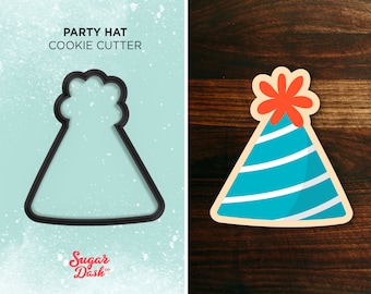 Birthday Party Hat Cookie Cutter Birthday Party Cookie Cutter 3D ...