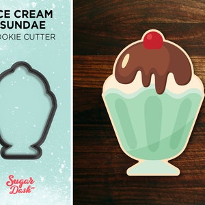 Ice Cream Sundae Cookie Cutter - Etsy