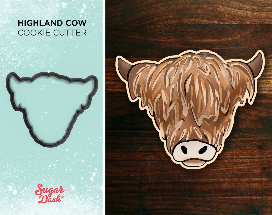 Highland Cow #1 Head Cookie Cutter - Etsy