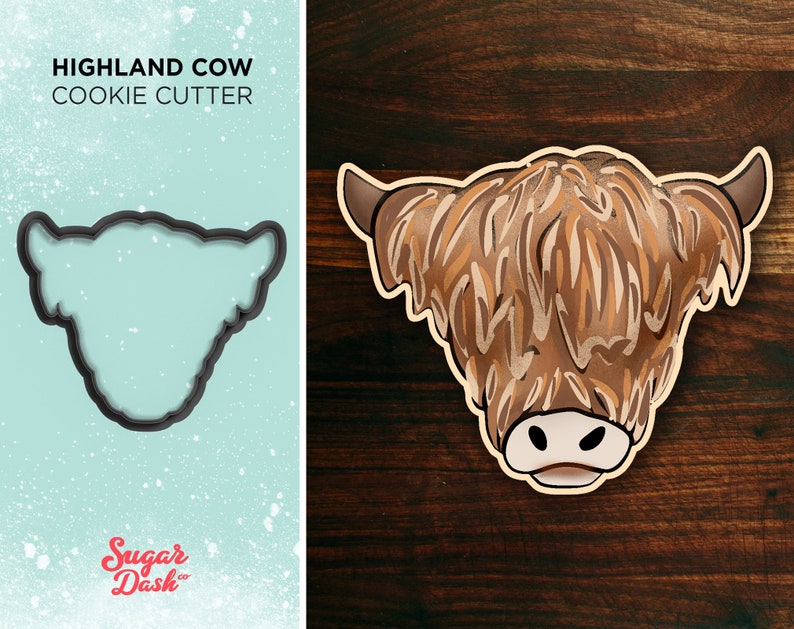 Highland Cow #1 Head Cookie Cutter - Etsy