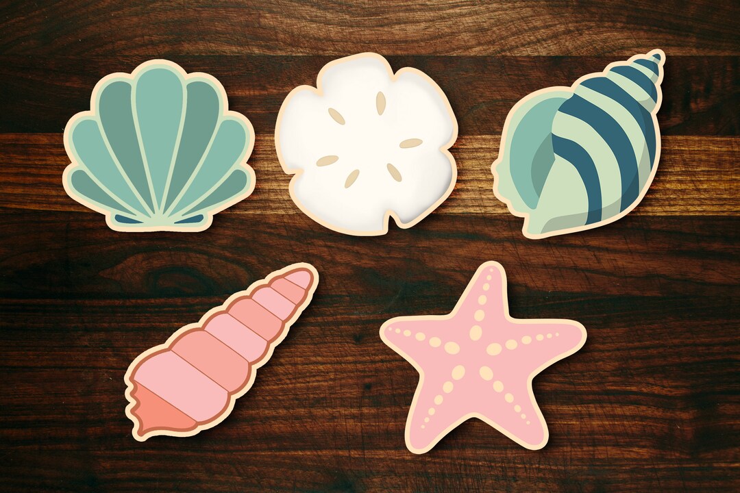 Seashell Cookie Cutter Set of 5 - Etsy