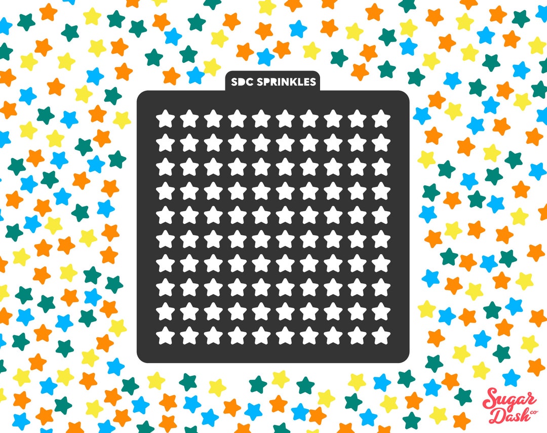 Star Sprinkle Stencil #3 - Physical Item! - Etsy