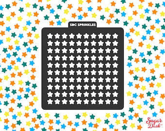 Star Sprinkle Stencil Multiple Size Options - Etsy