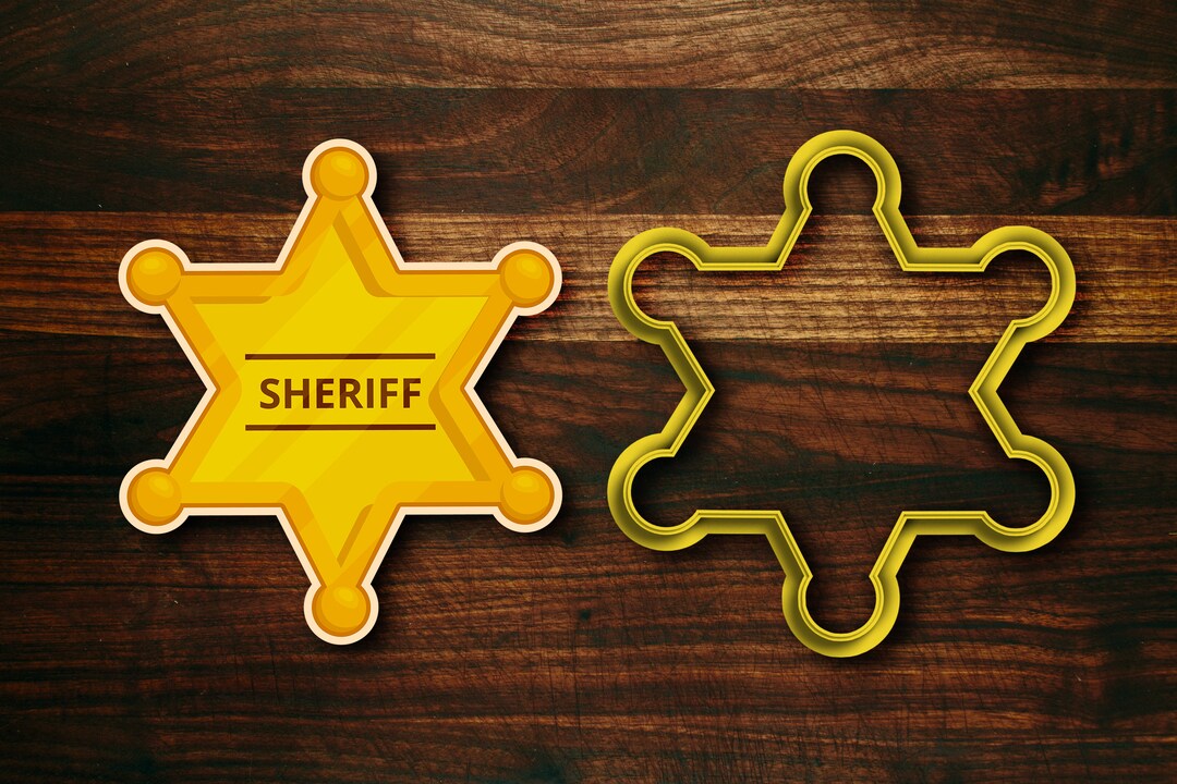 Cowboy Sheriff Star - Western Cookie Cutter - Etsy