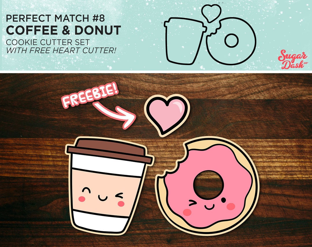 Coffee and Donut | Valentines Day Couples Perfect Match #8 | Cookie ...