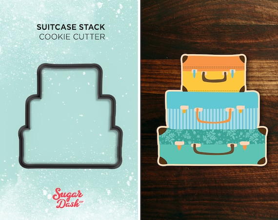 Luggage Stack Travel Cookie Cutter - Etsy