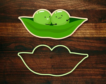 Two Peas in a Pod Cookie Cutter Sweet Pea Cookie Cutter Valentine's Day ...
