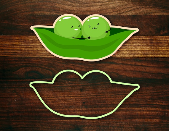 Peas in a Pod Valentines Couple Cookie Cutter - Etsy