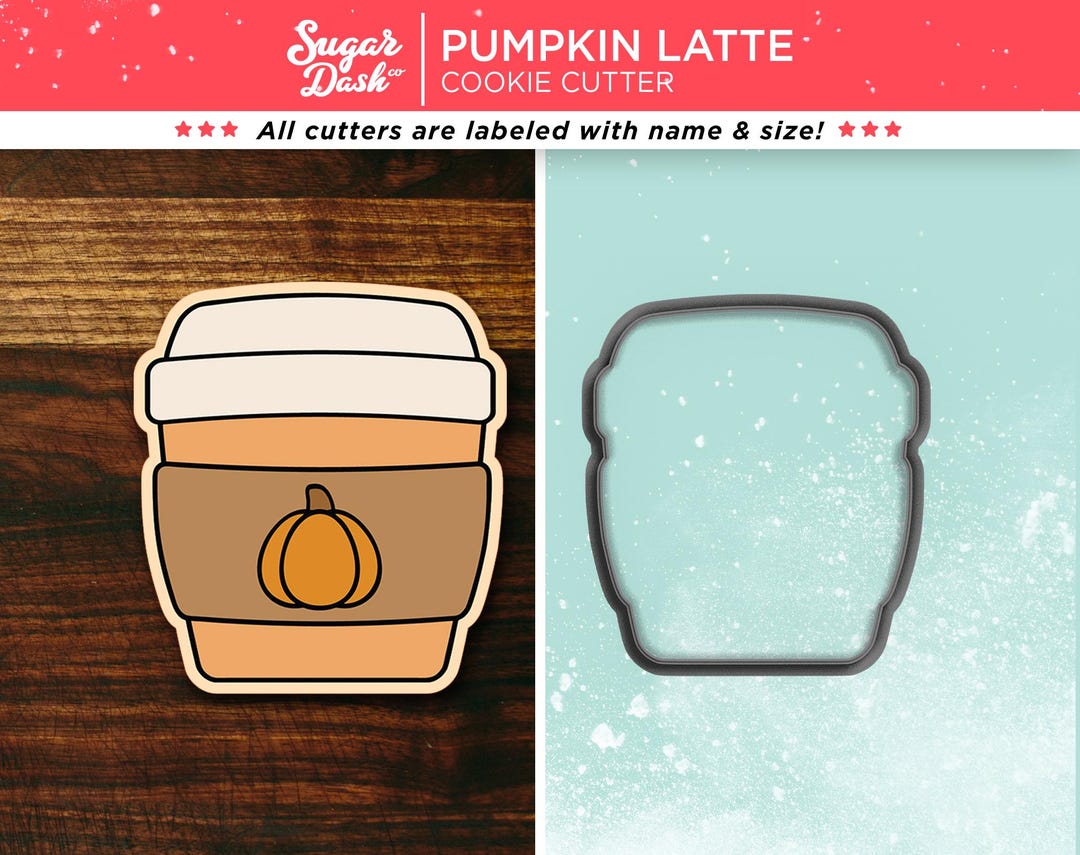 Pumpkin Latte Coffee Cup Cookie Cutter | Fall Baking Tool - Etsy