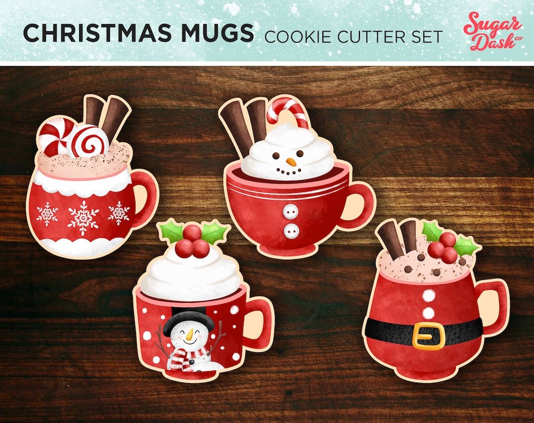 Christmas Mug Cookie Cutter Set of 4 - Etsy