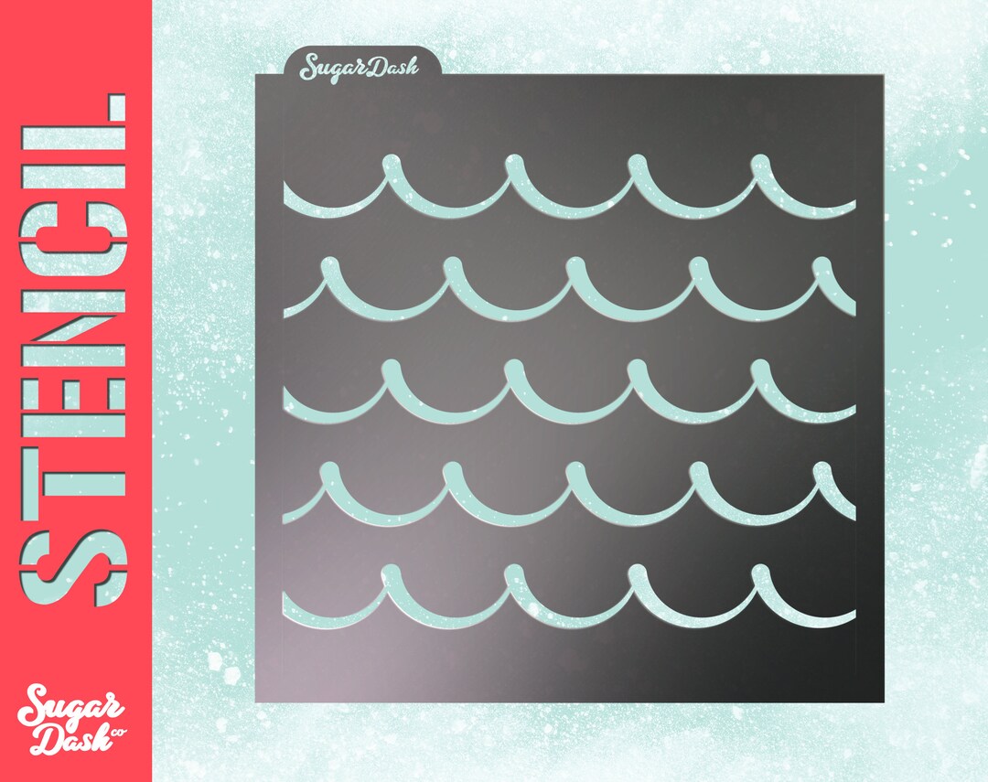 Waves Stencil #22 - Etsy