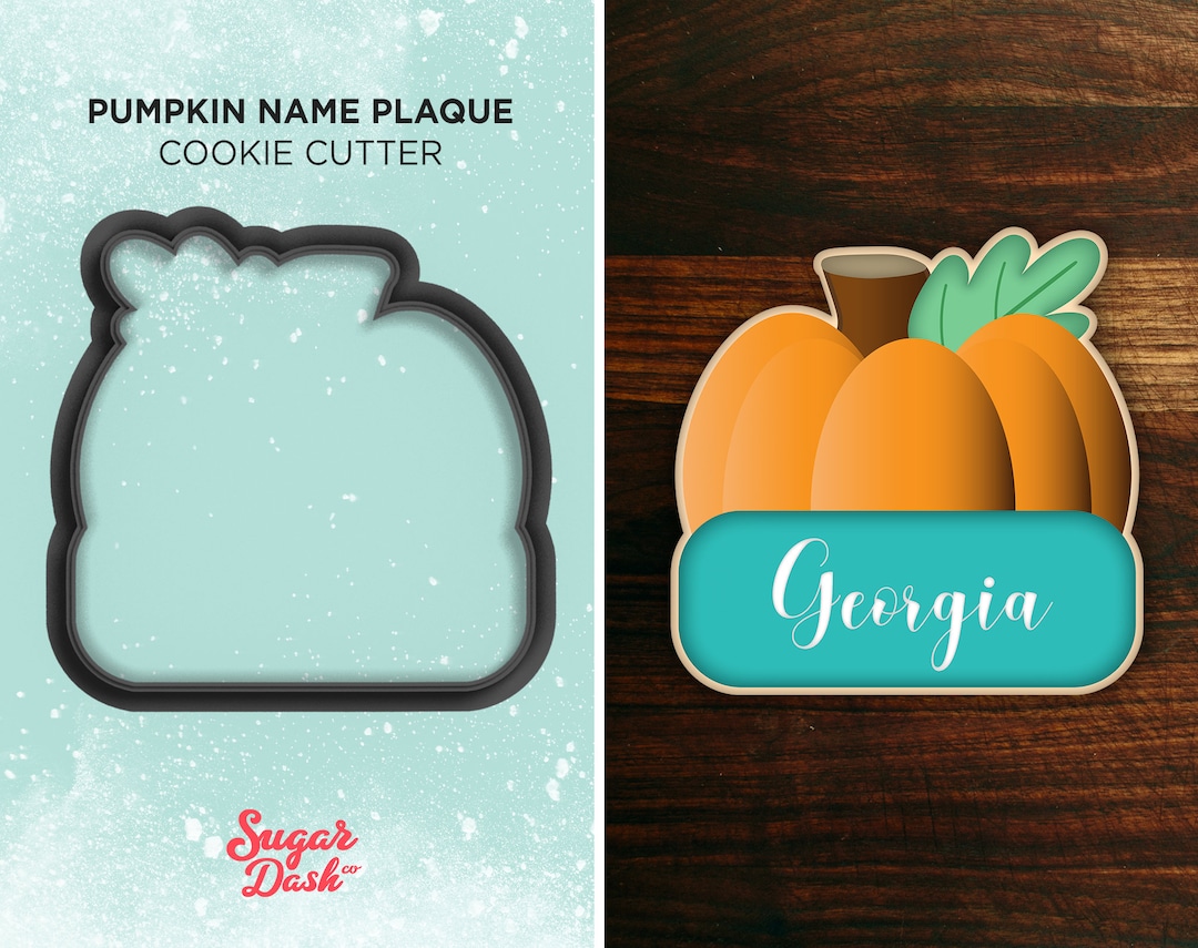 Pumpkin Cookie Cutter With Name Plaque - Etsy