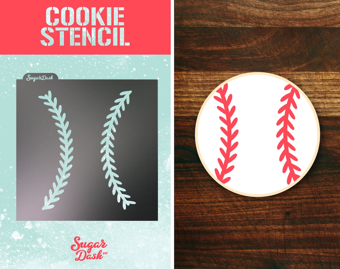 Baseball Stitches Stencil 20 Digital SVG File - Etsy