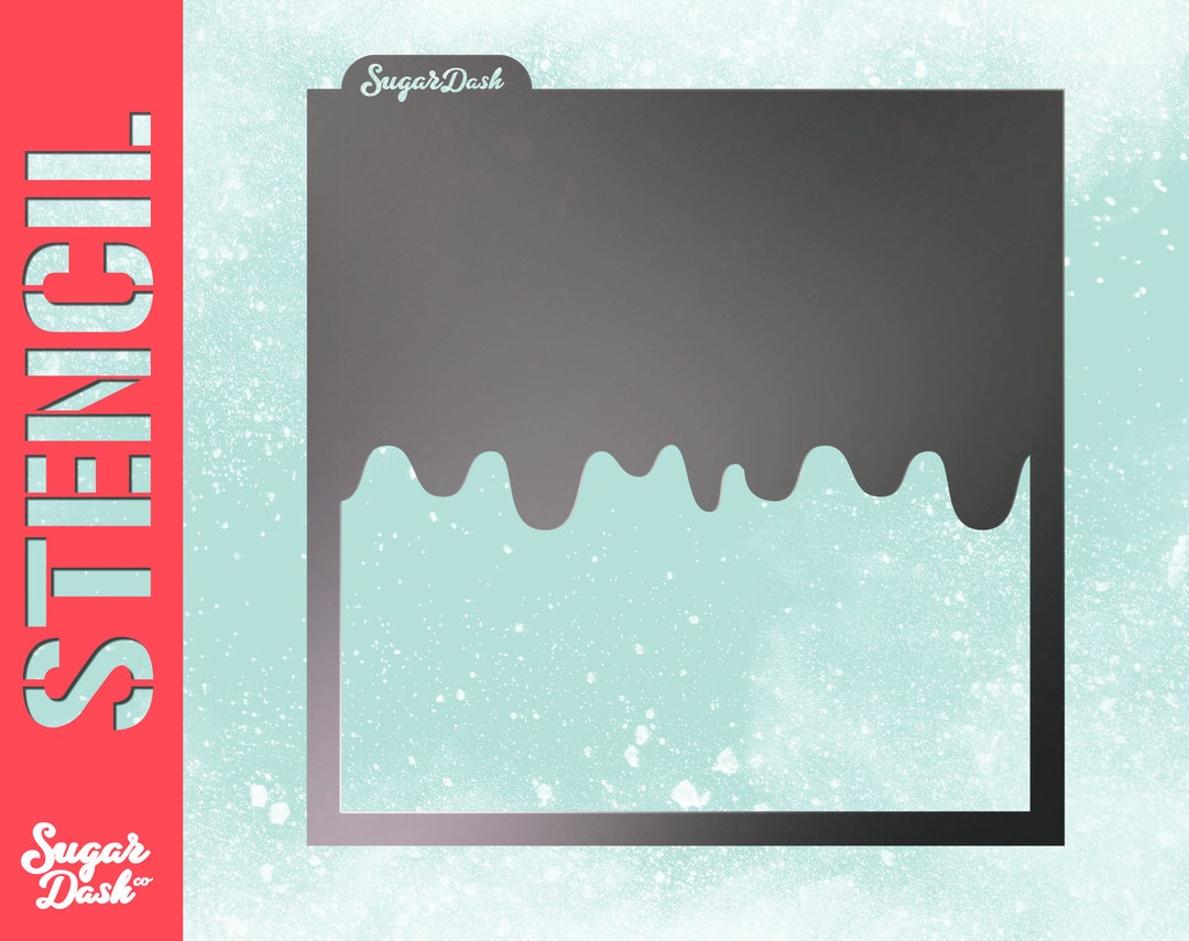 Drip Stencil #08 - Etsy