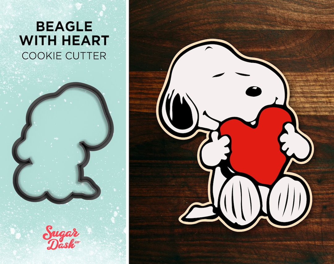 Beagle With Heart Valentines Cookie Cutter - Etsy
