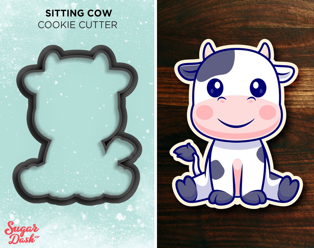 Sitting Cow Cookie Cutter - Etsy