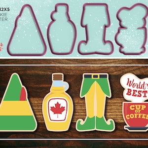 Elf Cookie Cutter Set of 4 - Christmas Set for 12x5 Box - Etsy