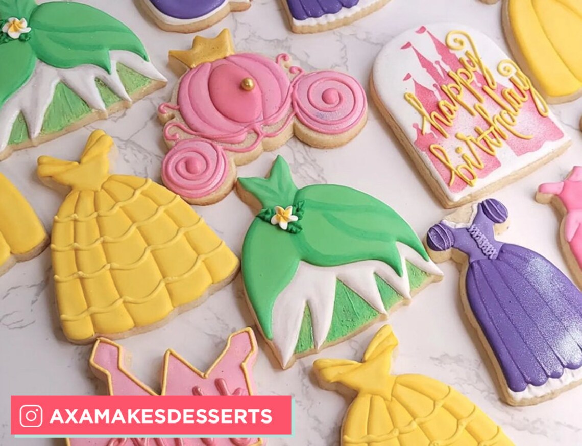 Princess Dress Set 1 Set of 5 Cookies Cutters of Classic - Etsy