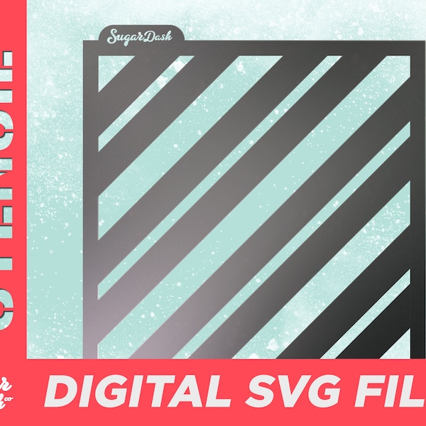 Diagonal Lines Stencil Svg - Etsy